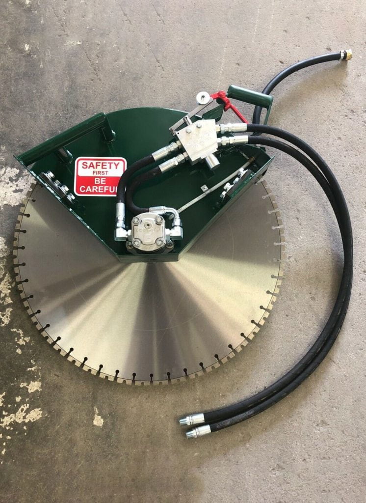 30″ Concrete Cutting Hydraulic Angled 45 degree Flush Combo Saw - KHM ...