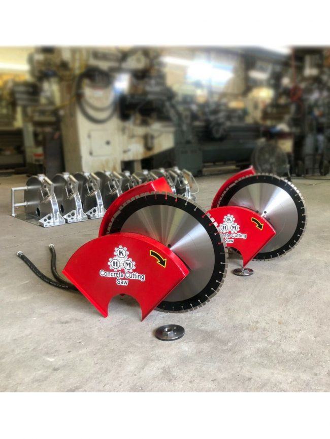 24″- Concrete Cutting Hydraulic Angled Saw - KHM Machine Shop