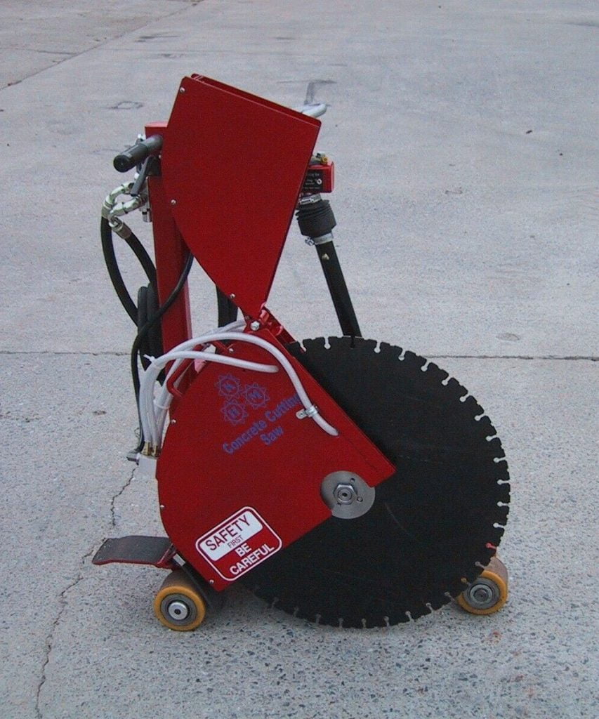 24″ Hydraulic Concrete Cutting Walk Behind Push Adjustable Saw - KHM ...