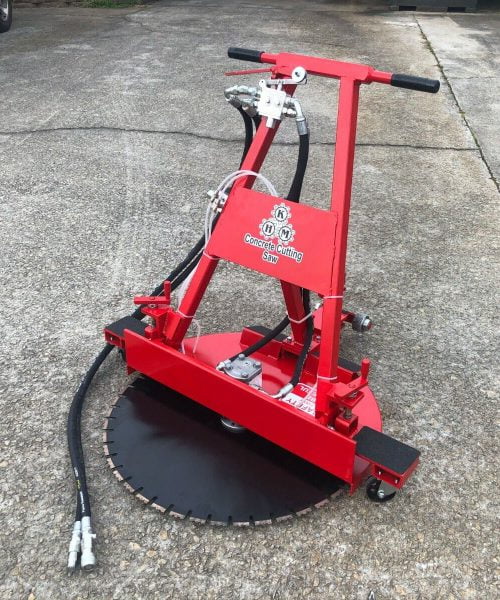 32″ Horizontal Hydraulic Concrete Cutting Flush Saw - KHM Machine Shop