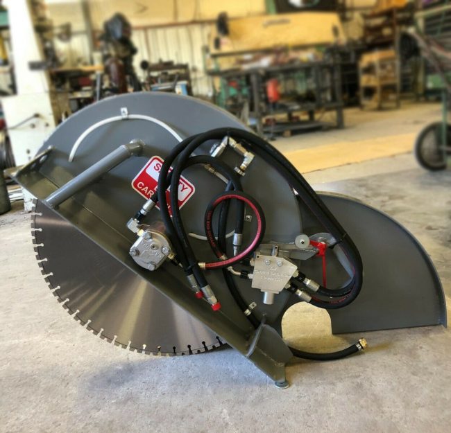 30″ Horizontal Hydraulic Concrete Cutting Flush Saw - KHM Machine Shop
