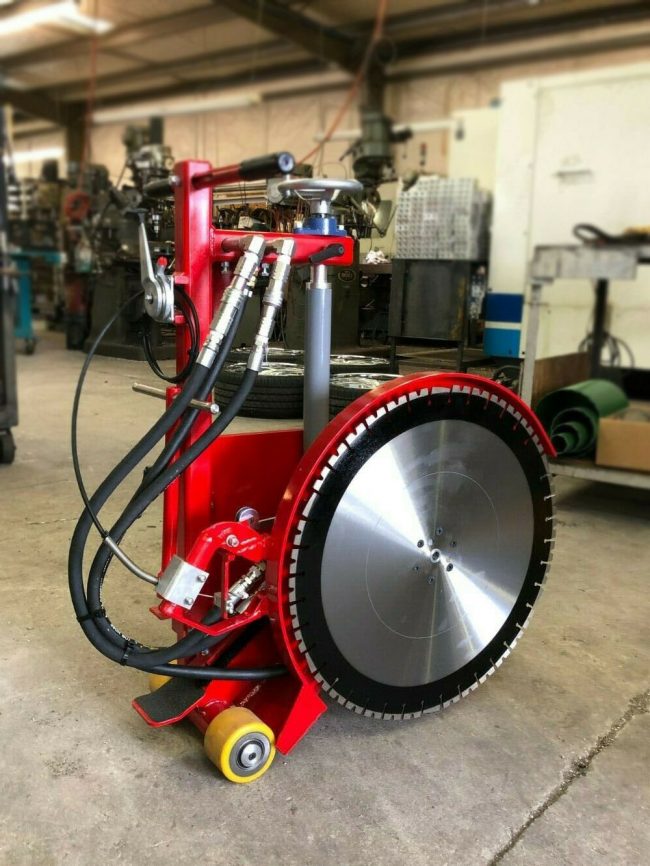 30″ Walk behind push saw with removable hand saw combo - KHM Machine Shop